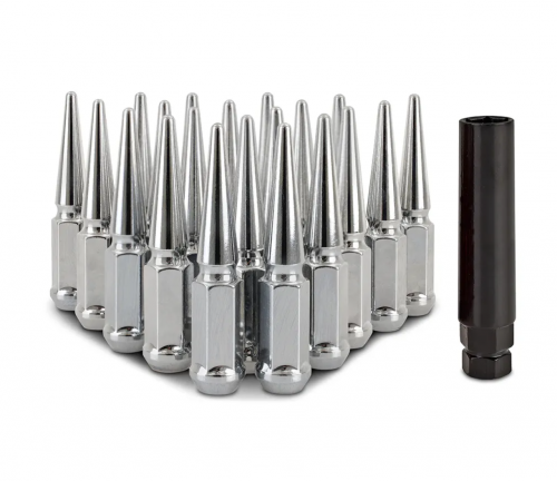 Mishimoto Chrome M12x1.5 20-pc Set Spiked Lug Nuts | MMLG-SP1215-20CH ...
