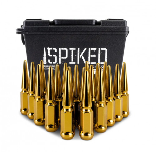 Mishimoto Gold M12x1.5 20-pc Set Spiked Lug Nuts: K Series Parts