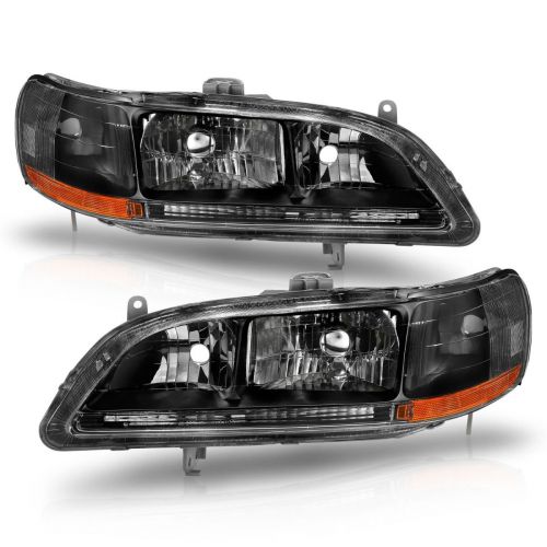 ANZO 98-02 Honda Accord Crystal Black Headlights | 121052 | K Series Parts